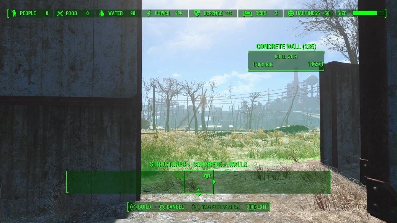 Fallout 4_2025 Starlight Drive-In Turret Emplacement / Wall Cleanup ...