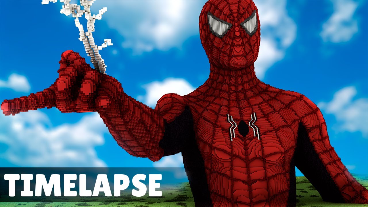 Minecraft timelapse SPIDER-MAN No Way Home STATUE - YouTube