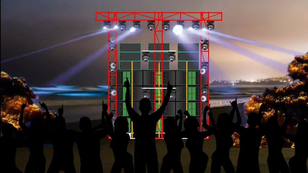 cek sound harmonis di pantai (animasi sound system) - YouTube