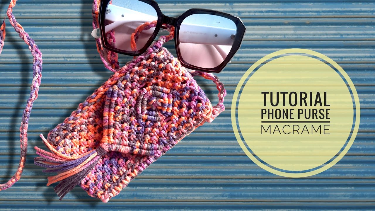 Tutorial macrame phone purse. Макраме сумочка для телефона - YouTube