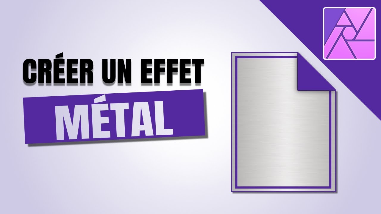 [TUTO Affinity Photo] Comment créer un effet de métal brossé - YouTube