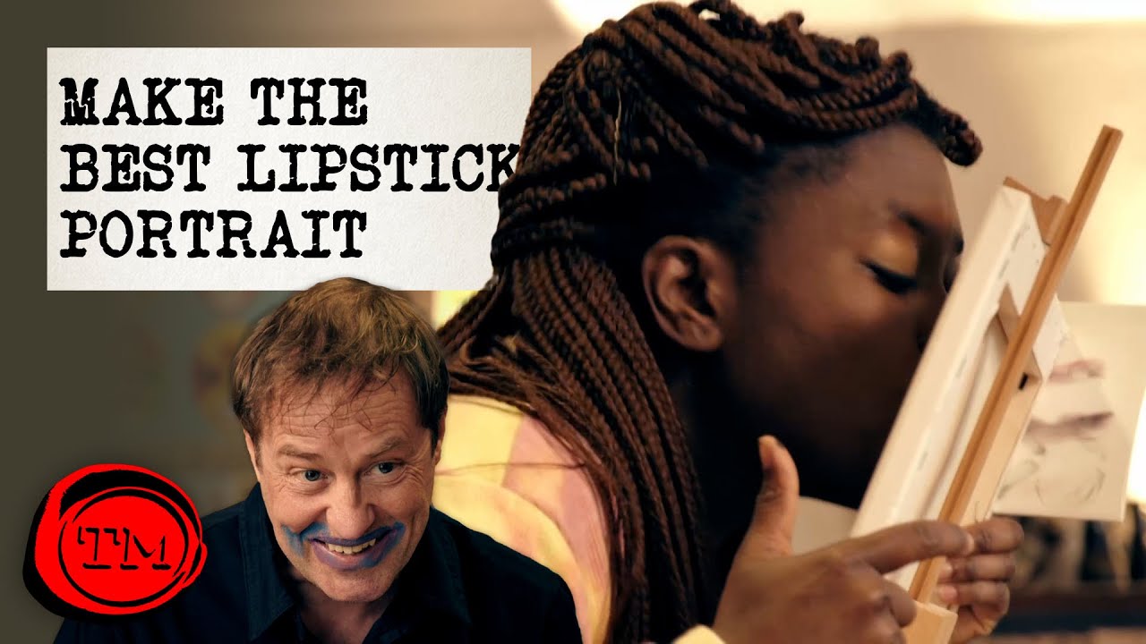 Draw the Taskmaster with Lipstick on your Lips.| Full Task | Taskmaster ...