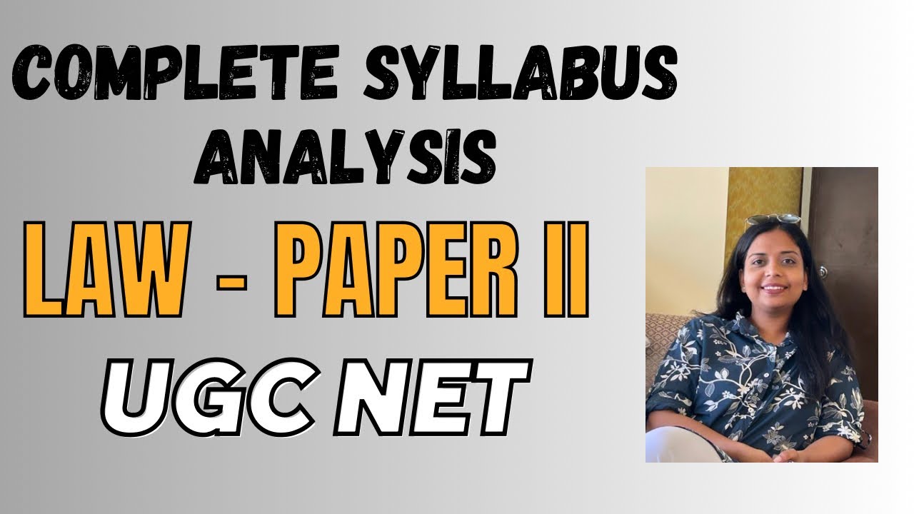 UGC NET| LAW SYLLABUS ANALYSIS | PAPER II- LAW | - YouTube