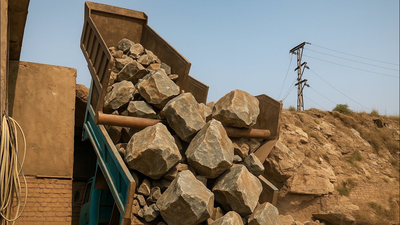 How STONE CRUSHER Works? 🔥 Sand Crushing ASMR - How to CRUSH ROCKS ...