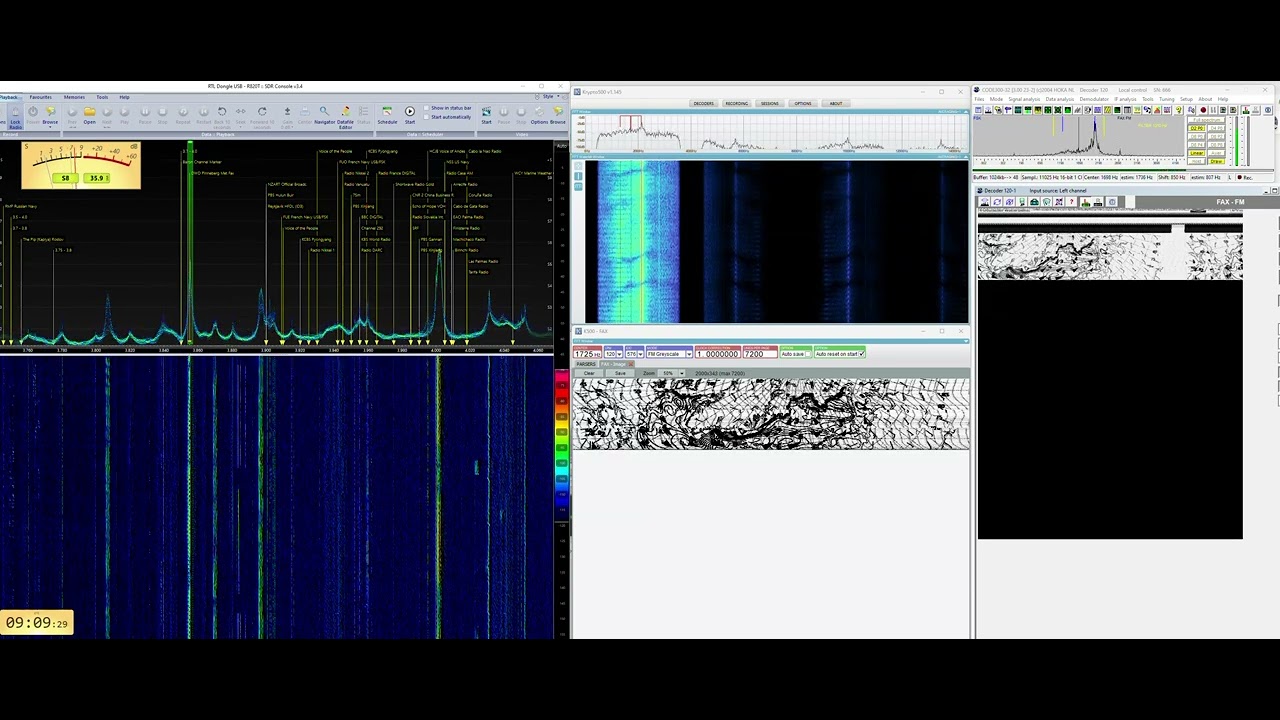 Decoding Wefax with Krypto 500 and Hoka. - YouTube