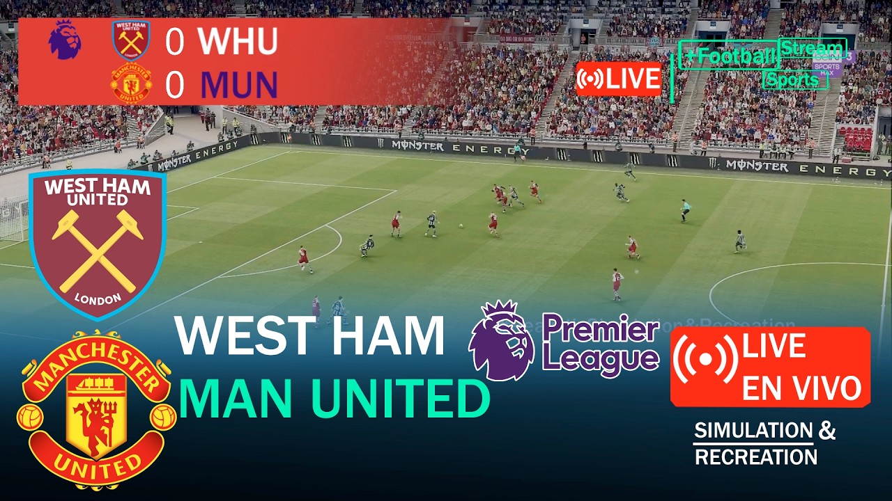 🔴 LIVE: West Ham vs Manchester United | Premier League 2024/25 | EPL ...