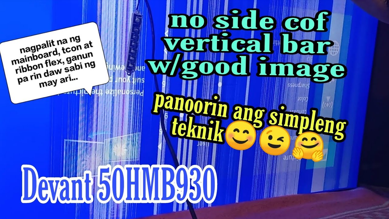 how to repair a vertical bar on led tv with good image... - YouTube
