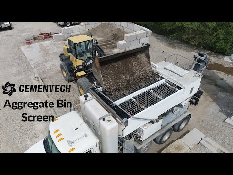 Aggregate Bin Screen for Volumetric Concrete Mixers - YouTube