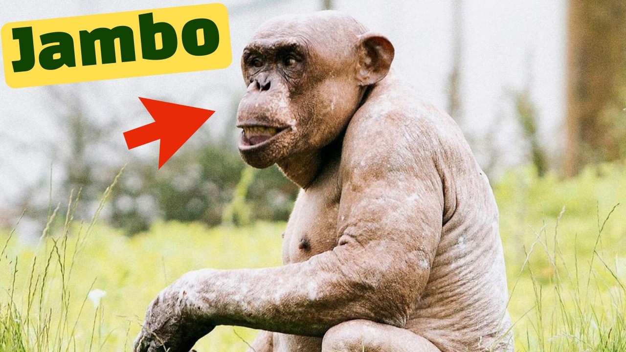 Meet Jambo, The Extraordinary Hairless Chimpanzee - YouTube