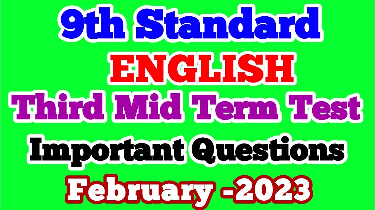 9th Standard ENGLISH Important Questions Third Mid Term Test February 9th-standard-english-important-questions-third-mid-term-test-february
