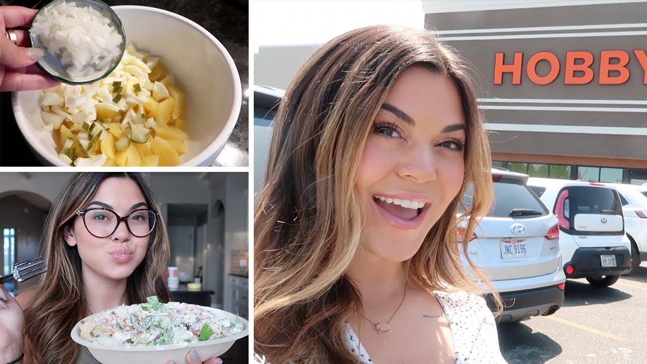 Vlog | Shopping at Hobby Lobby, Homemade Potato Salad, Chipotle - YouTube