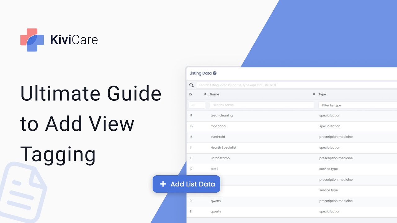 The Ultimate Guide to add view tagging in KiviCare | Iqonic Design - YouTube