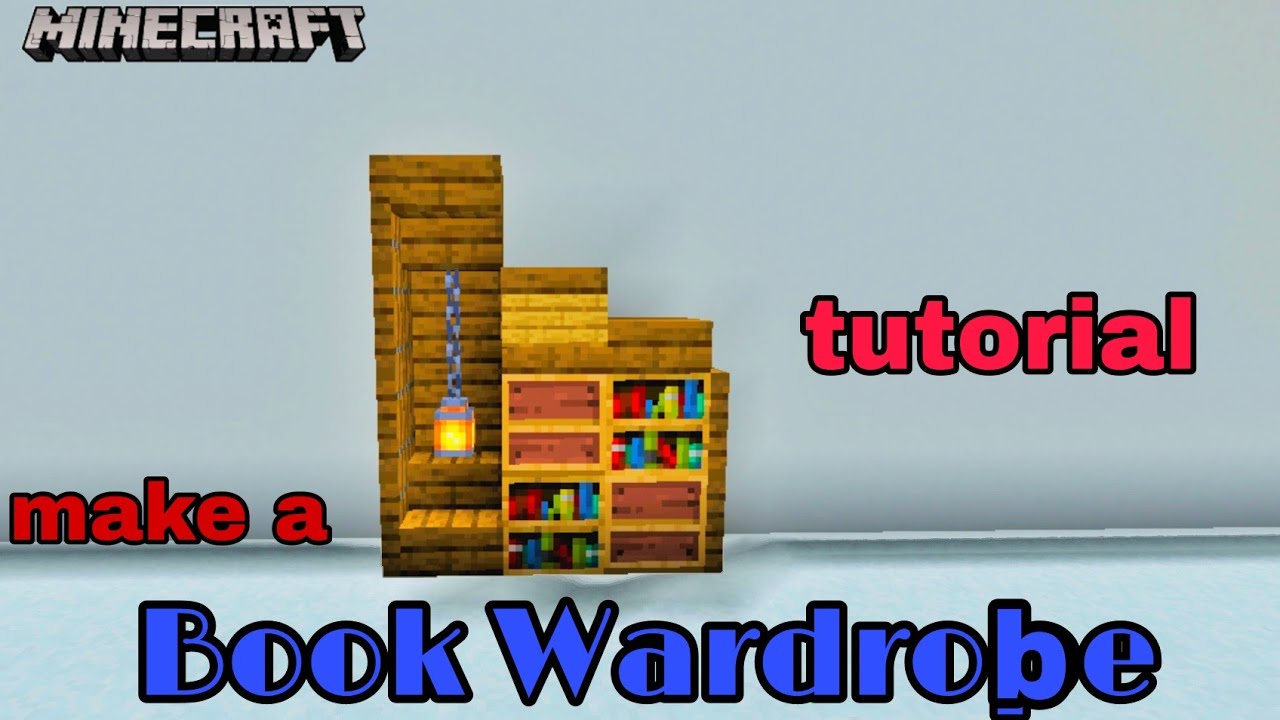 Minecraft Tutorial | How to make a Book Wardrobe in Minecraft - YouTube