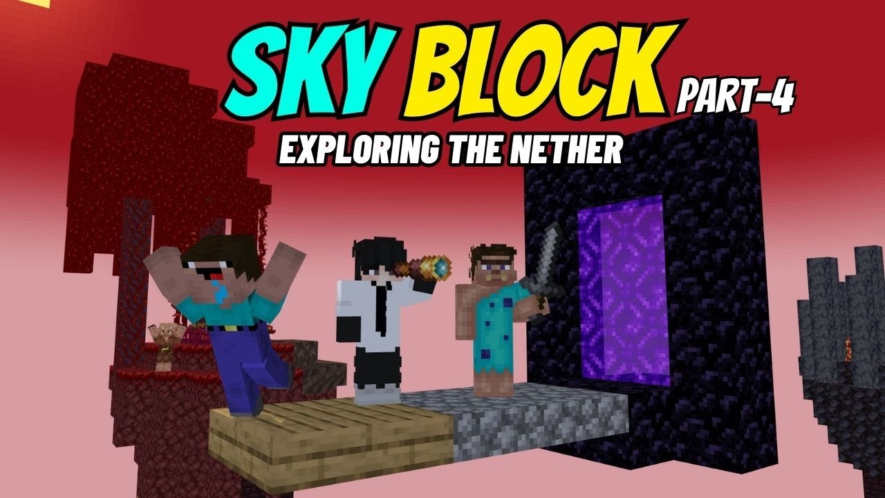 EXPLORING THE NETHER IN SKYBLOCK - YouTube