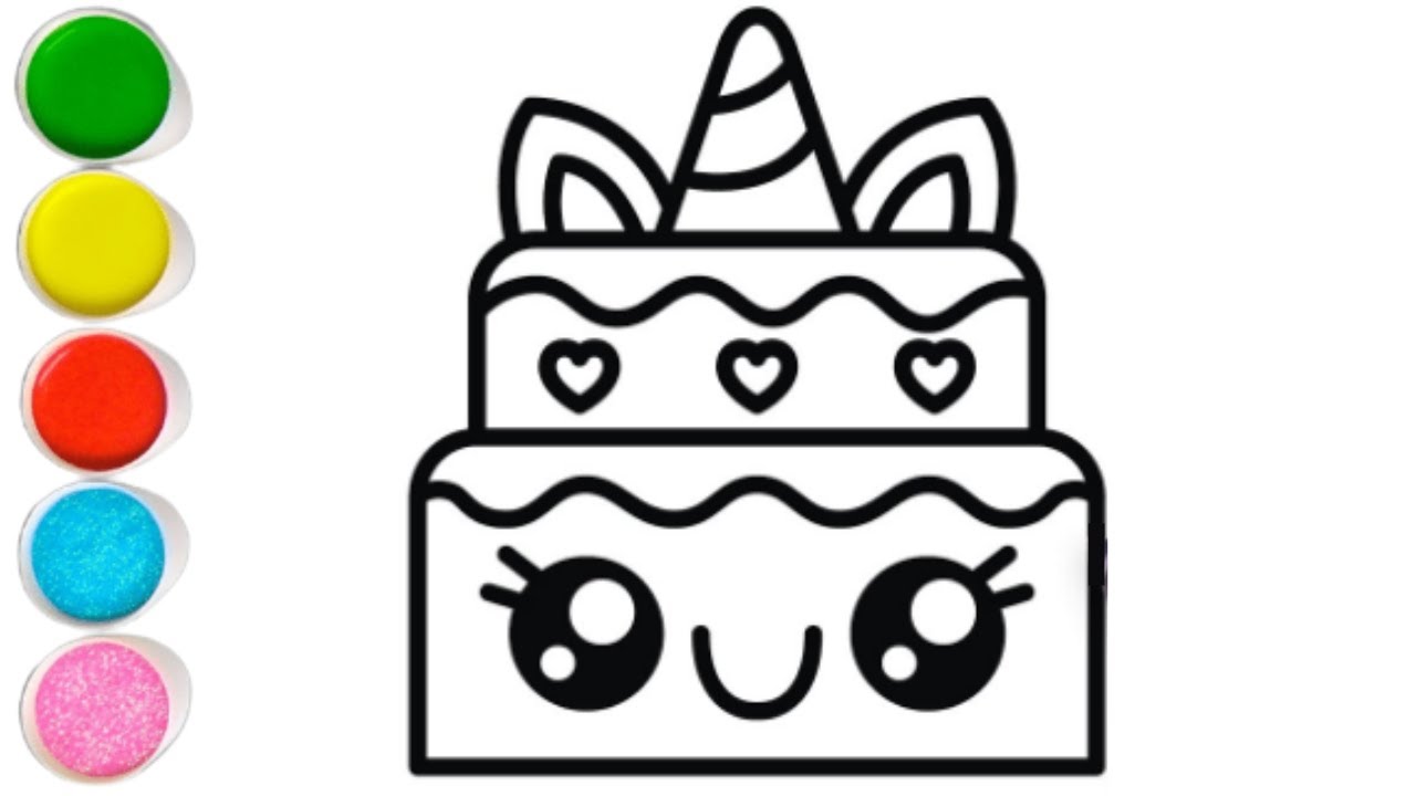 Como desenhar Bolo de Aniversário | Desenho fácil de Bolo - YouTube