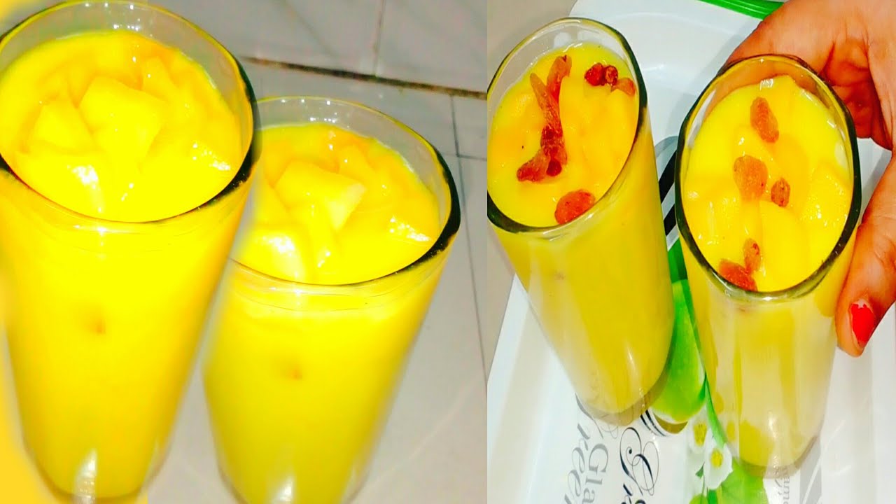 milky mango shake at home easly l l mango smoothie, frooty fail drink ...