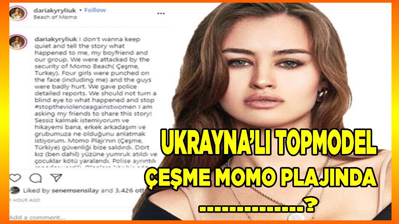 Dünyaca ünlü model Daria Kyryliuk Çeşme'de Momo Beach'deki Olayı ...