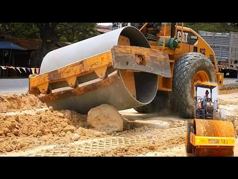 road construction jCB dumper road roller by/peputv - YouTube