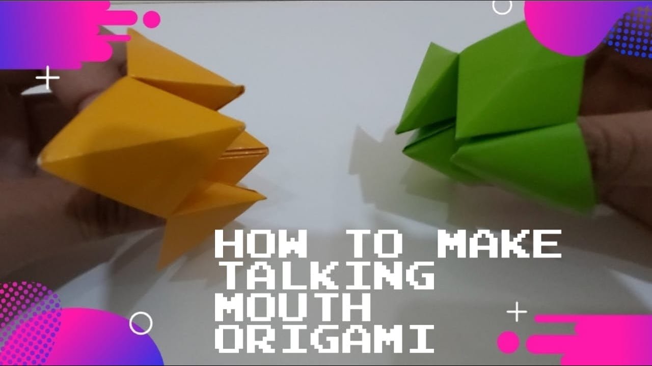 HOW TO MAKE TALKING MOUTH ORIGAMI // School Craft Idea// DIY Origami ...