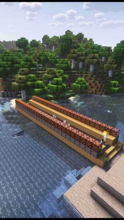 Minecraft automatic bridge #short - YouTube