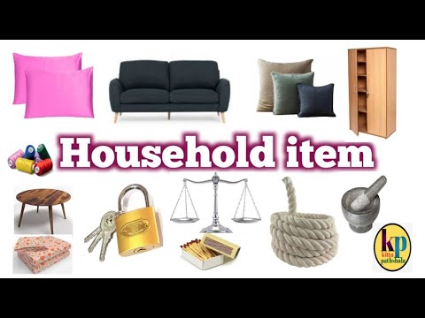 50 Household item|| in hindi and english|| household items thing||with ...