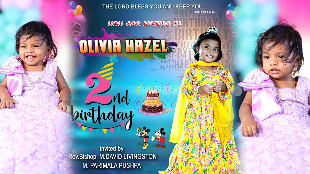 OLIVIA HAZEL II 2nd Birthday Celebrations Live II 17-03-2025 @ 7:00 pm - YouTube