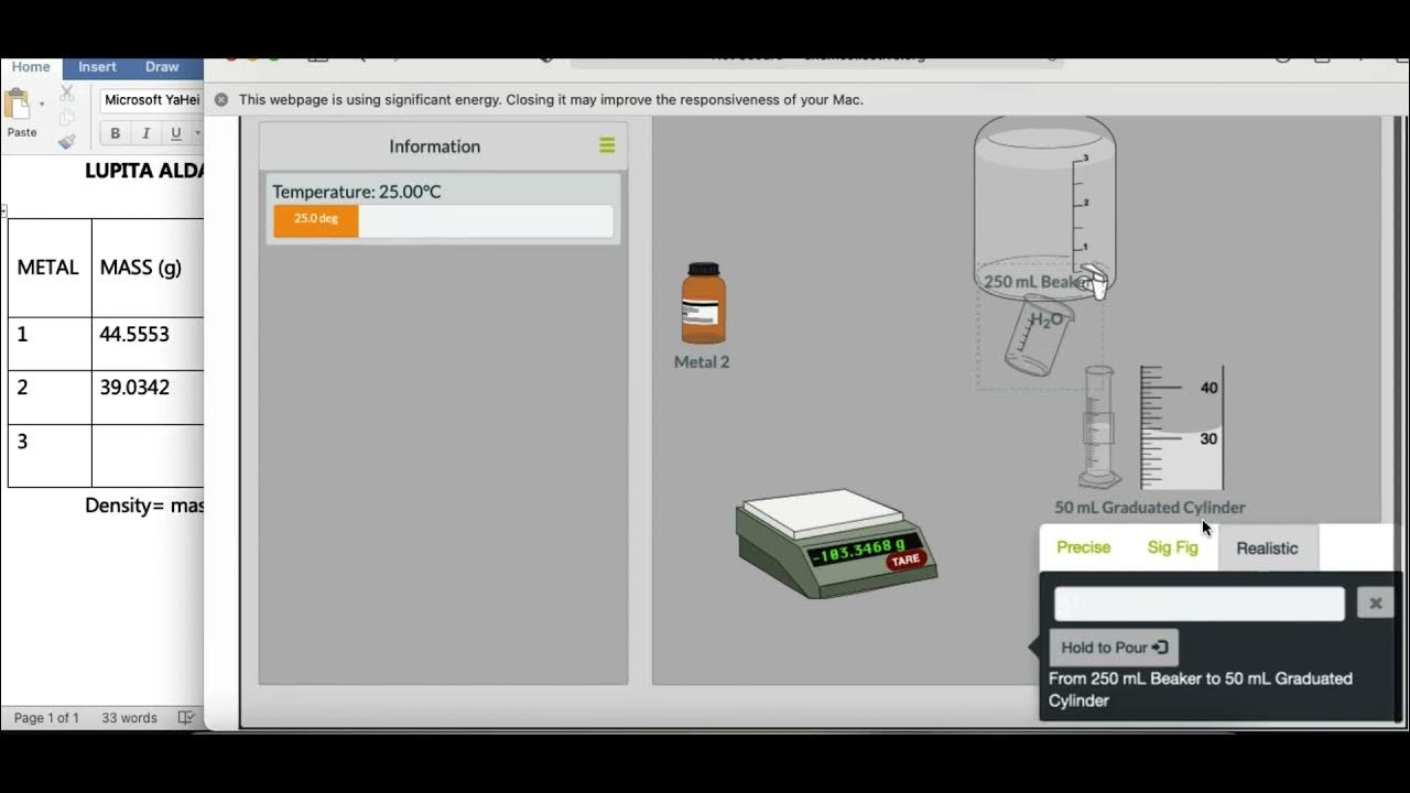 Identifying Unknown Metals Virtual Lab - YouTube