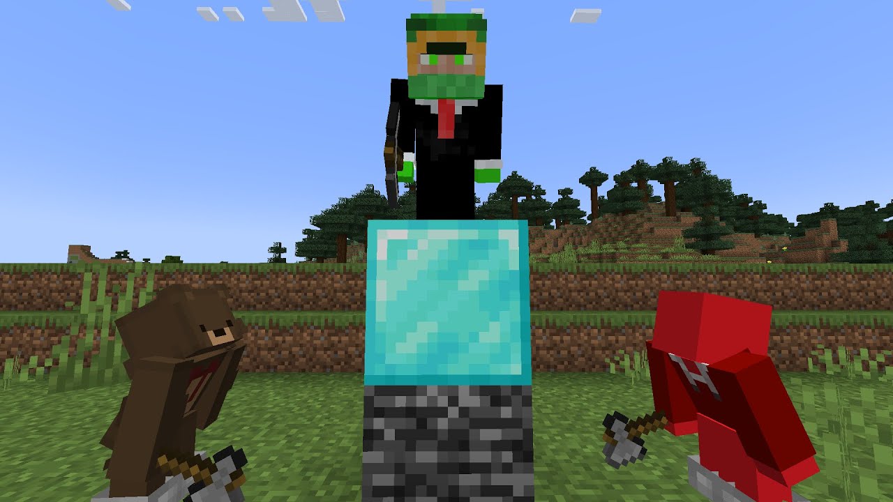 Minecraft Diamond Stealer VS 2 Protectors - YouTube