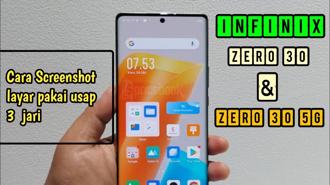 Cara mengaktifkan Screenshot Layar usap 3 jari Hp Infinix Zero 30 dan ...
