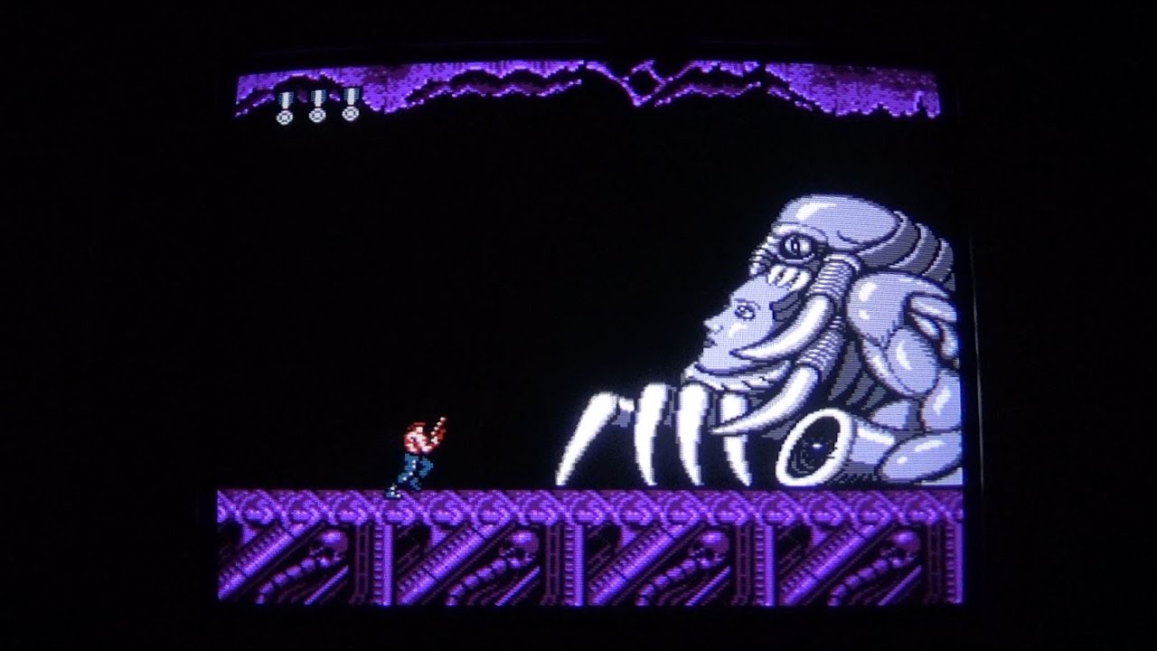 Super Contra -1CC- Famicom CRT Gaming (Thomson 21" 15kHz setup) - YouTube