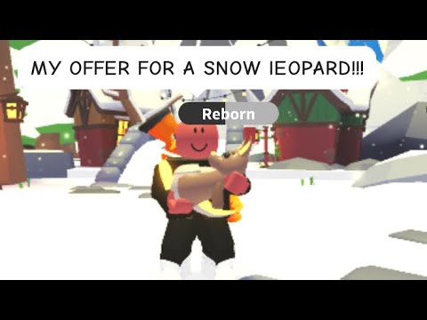 My offer for a snow leopard!!! Roblox adopt me Huge overpay!!! (OPEN ...
