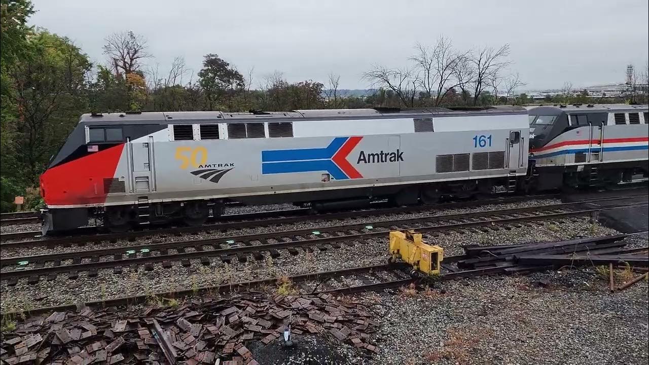 Double Trouble! Amtrak Phase I and III heritage P42s lead Crescent Train 20 - YouTube
