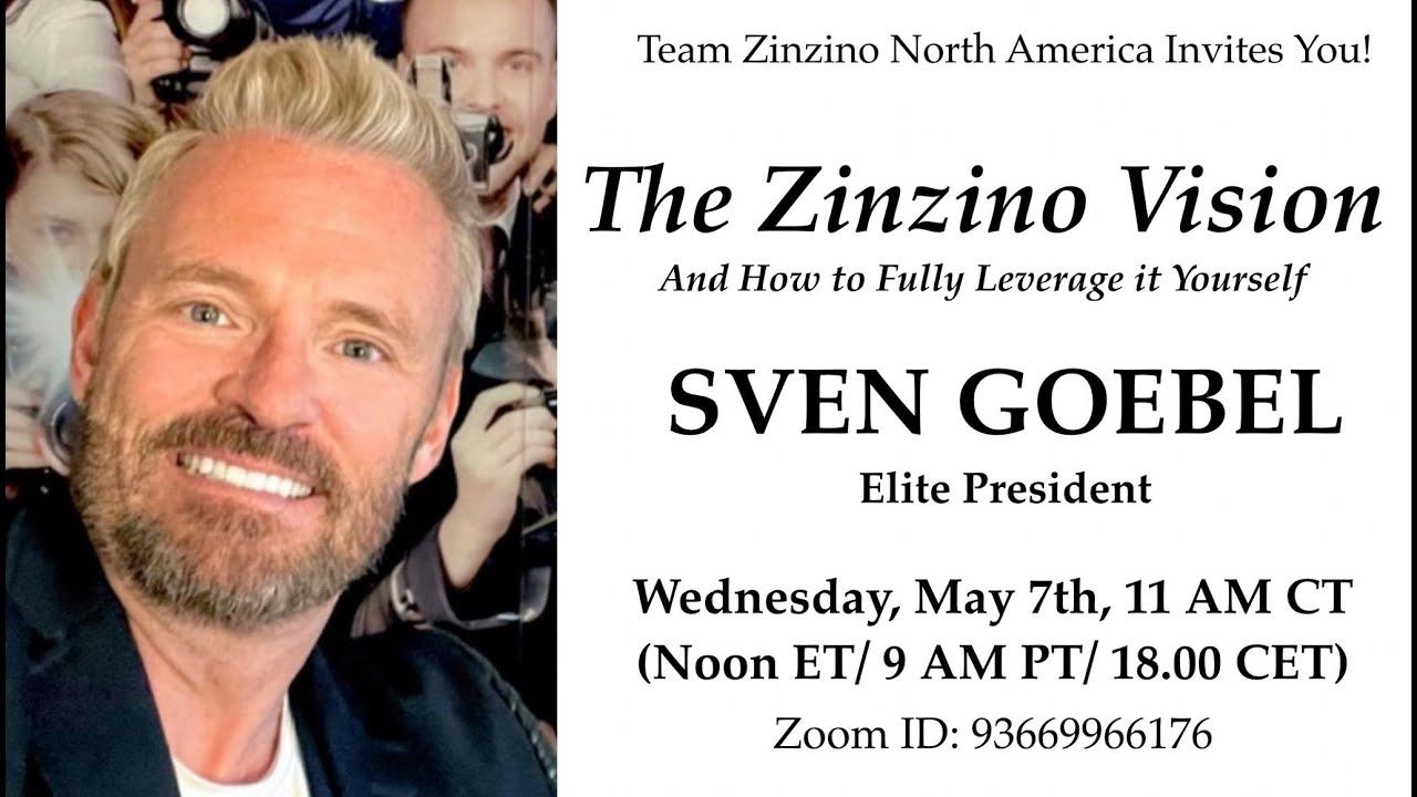 The Zinzino Vision with Elite President Sven Goebel - YouTube