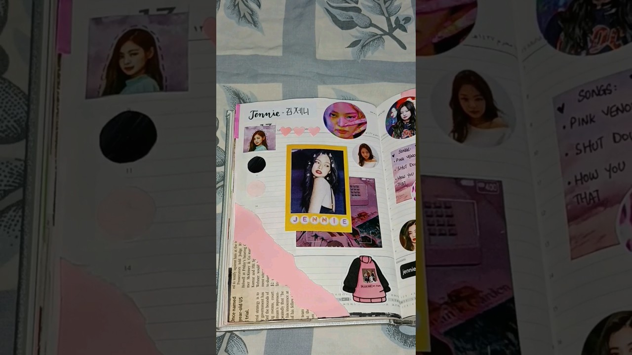 Jennie Journal 💖🖤 | Journal with me | #shorts #jennie #journalwithme # ...