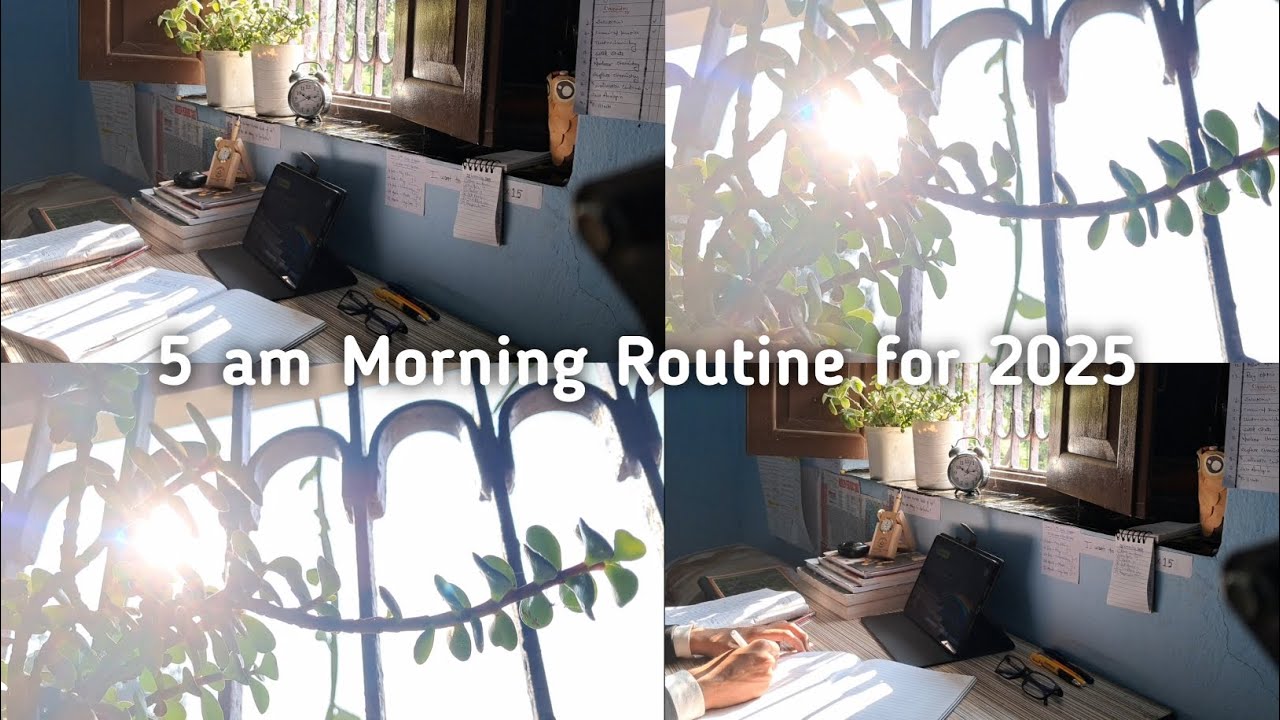 5 am Morning routine for 2025. ☕(Realistic & Productive day) Study ...