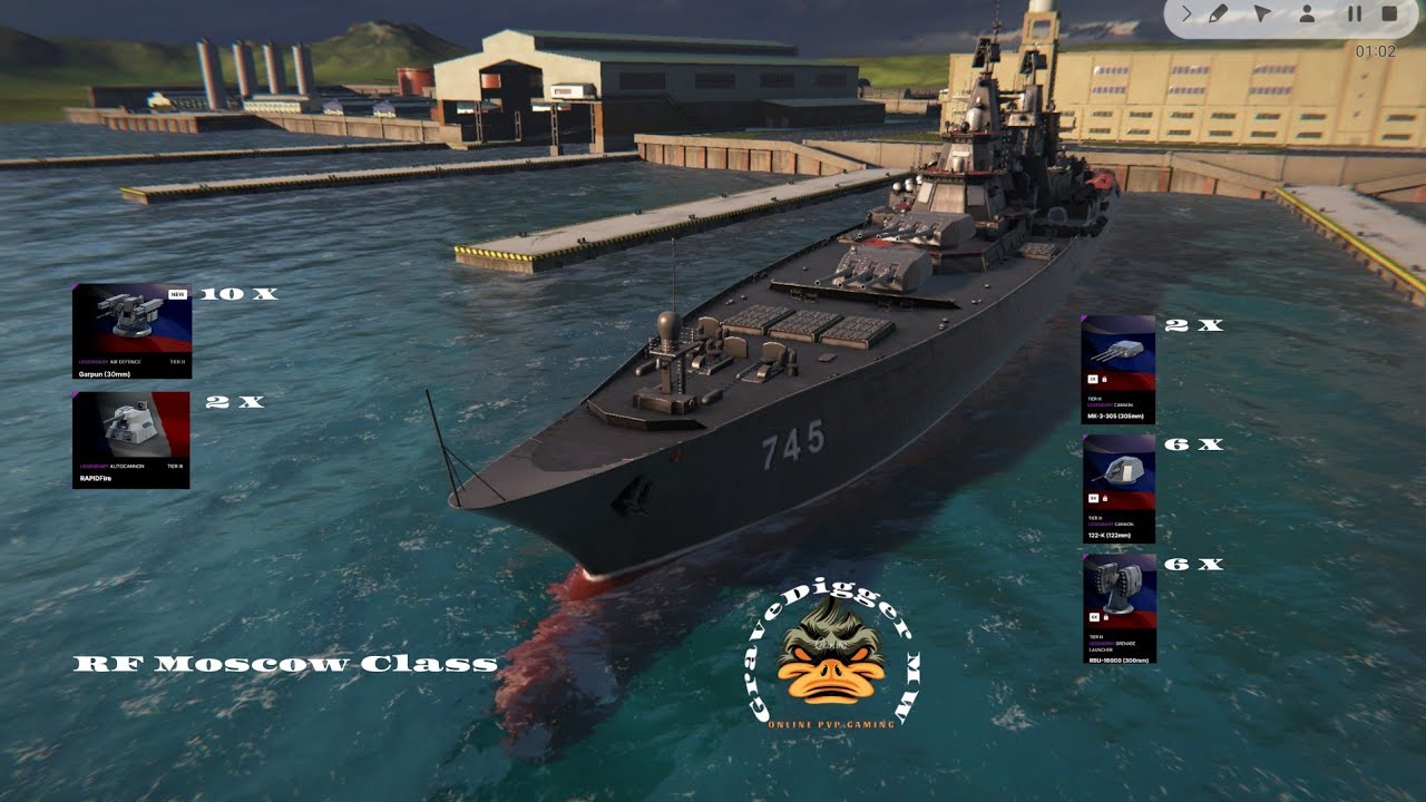 Modern Warships - RF Moscow Class with 10 x Garpun - YouTube