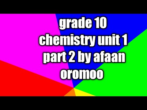 grade 10 chemistry unit 1 part 2/by afaan oromoo - YouTube