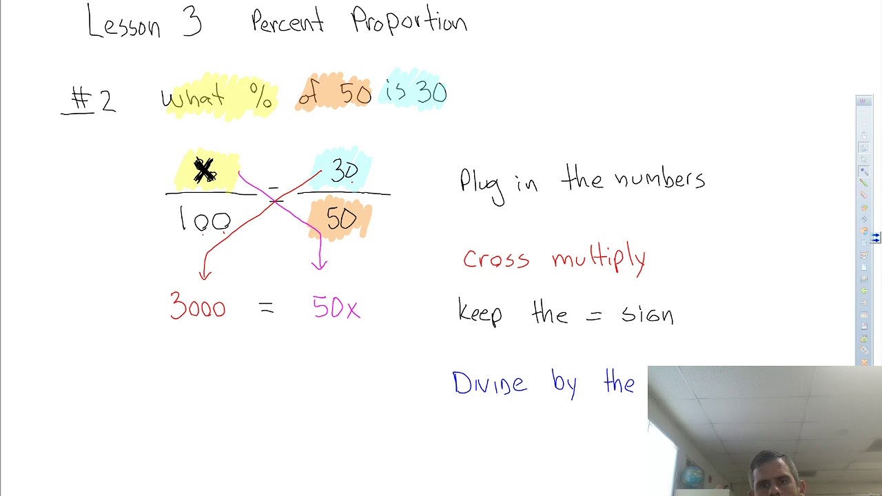 Chapter 2 Lesson 3 Percent Proportion - YouTube