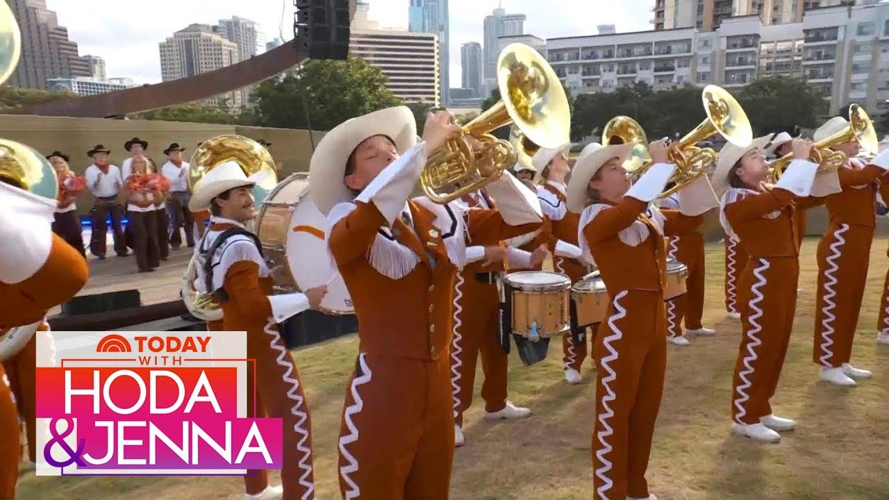 The University of Texas Longhorn Band performs live on TODAY! - YouTube