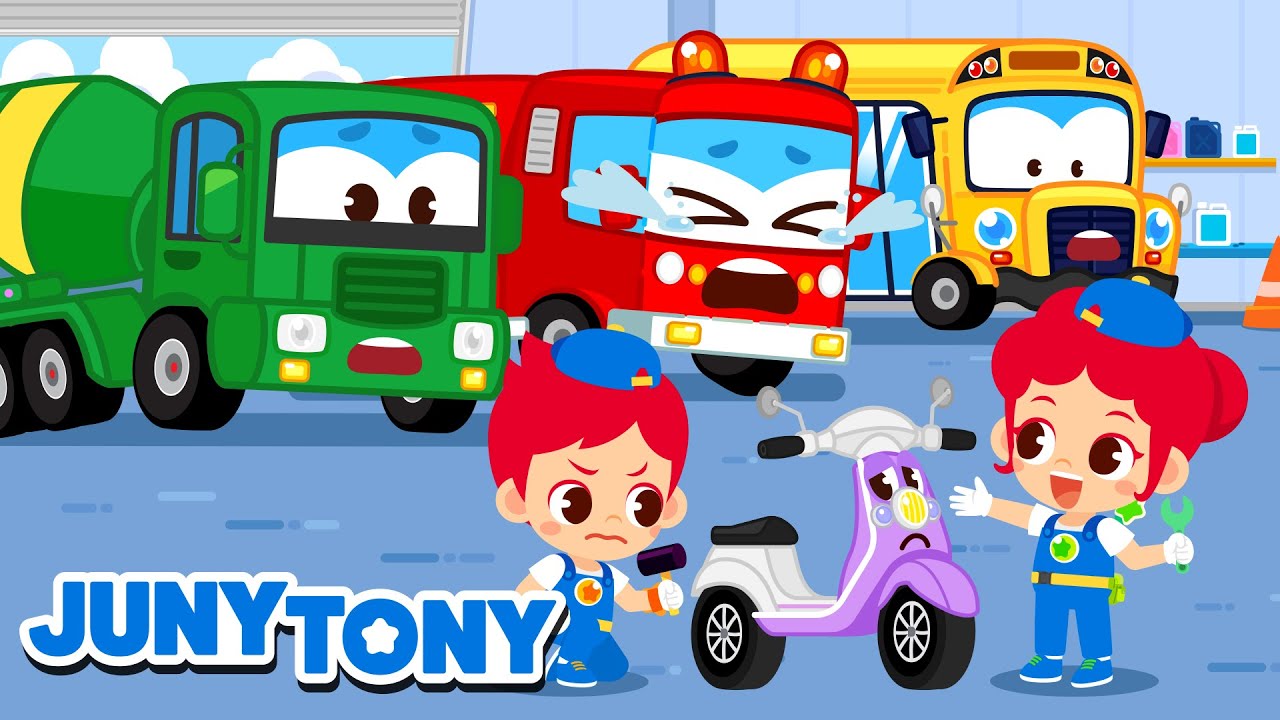 🚑 JunyTony Hospital Rescue Team | Fix Toys, Vehicles & Dinosaurs ...