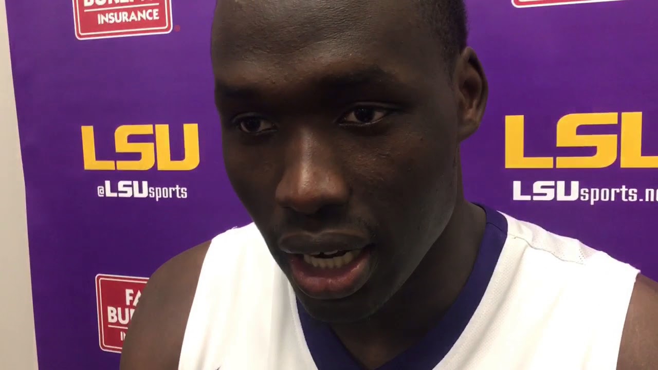 LSU forward Duop Reath on 84-60 win over UT-Martin - YouTube