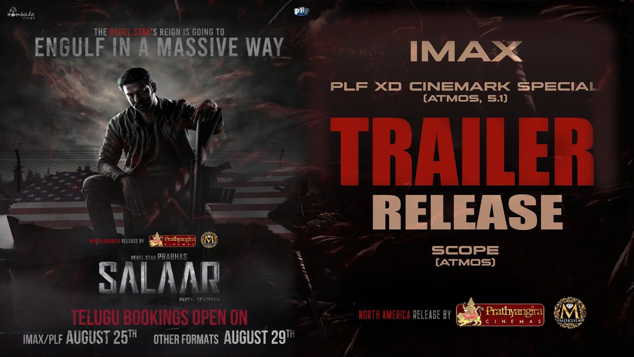 Prabhas Salaar Updates / Salaar Bookings Opened / Salaar Trailer ...