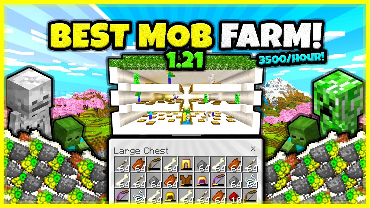BEST MOB XP FARM EVER!! (VERY FAST!!) In Minecraft Bedrock 1.21 - YouTube