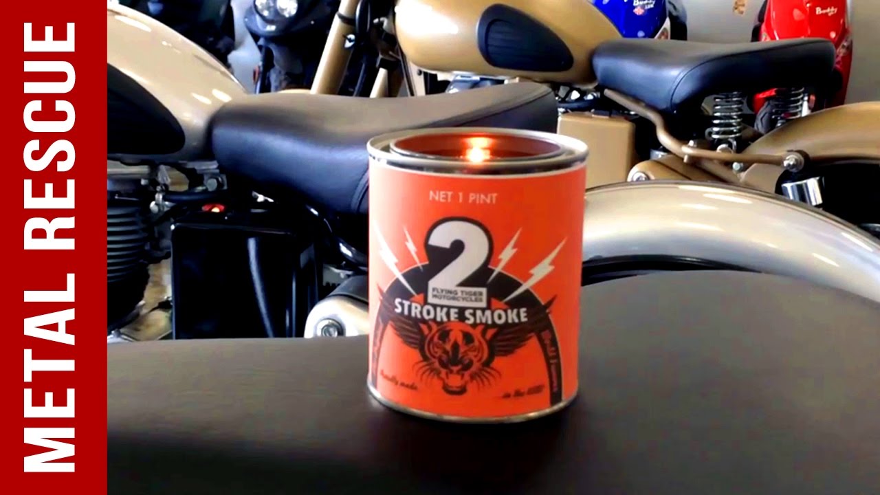 Flying Tiger Motorcycles: 2 Stroke Smoke Candle - YouTube