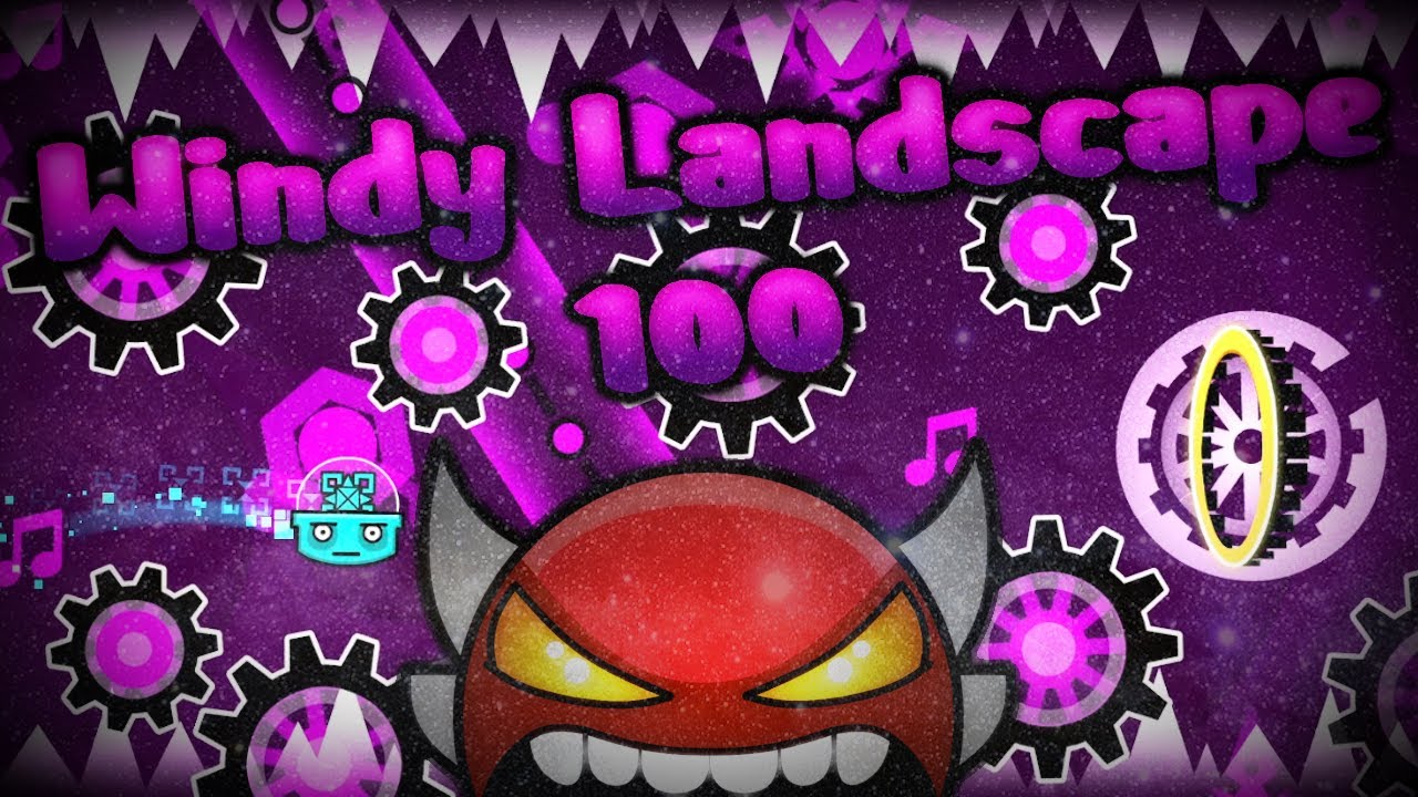 Windy Landscape By Woogi1411 100% (Insane Demon) | Geometry Dash - YouTube