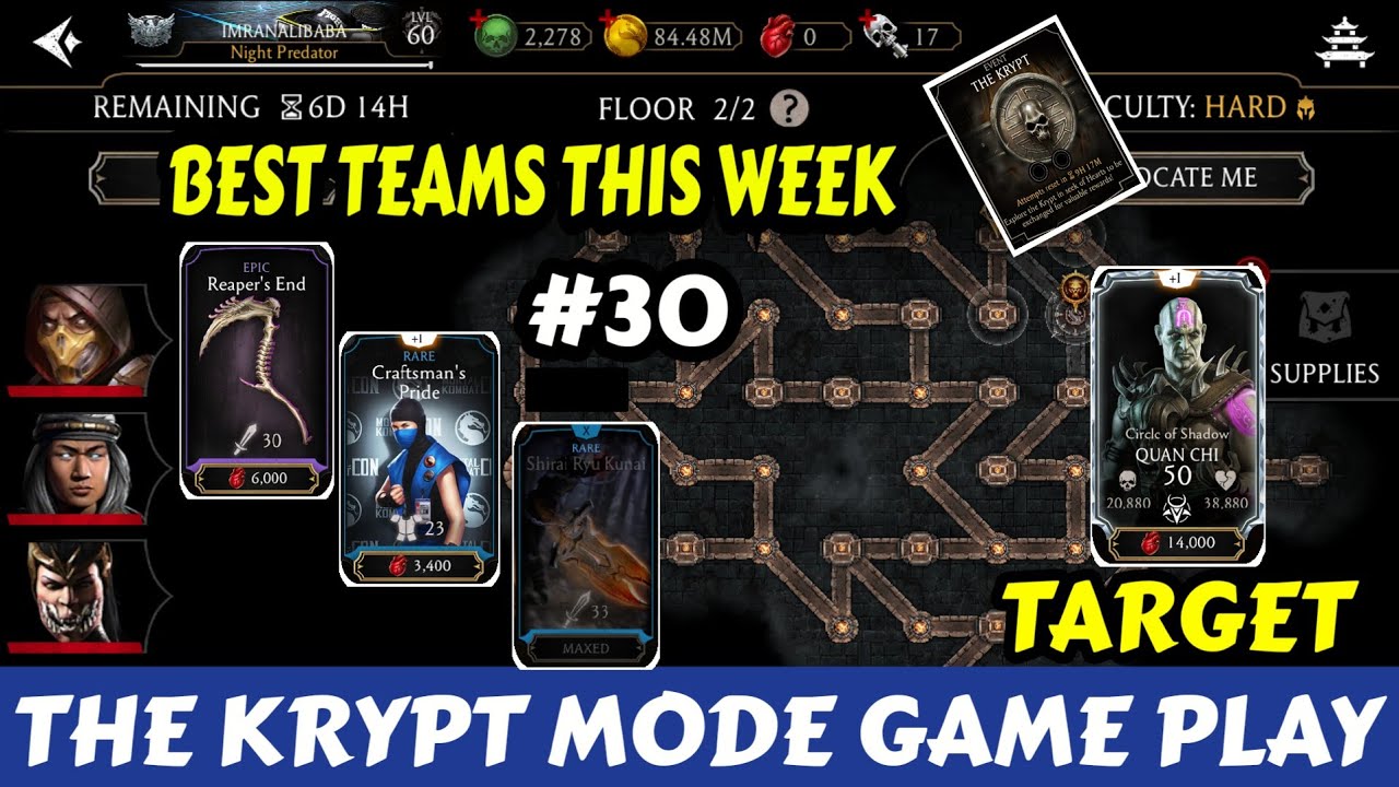 Mk Mobile Krypt Mode Game Play Level Hard Bosses - YouTube