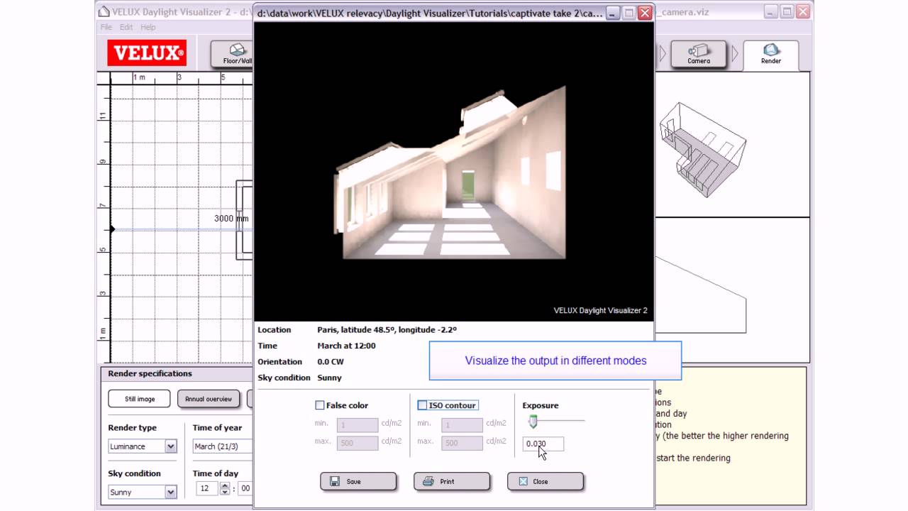Tutorial - Daylight visualizer camera settings - YouTube
