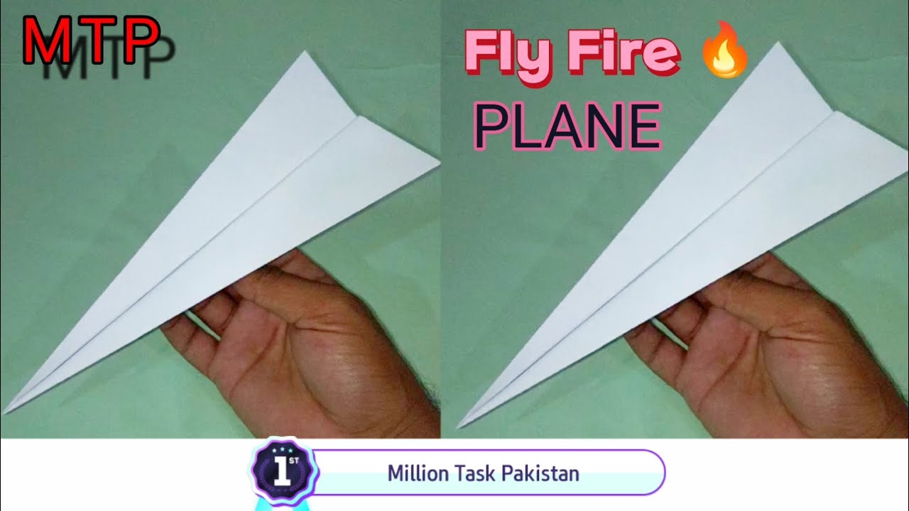 Making Fly Fire 🔥 Easy Paper Airplane - YouTube