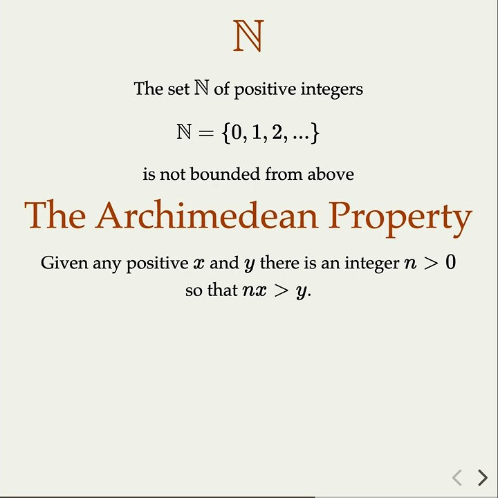 The Archimedean Property of Real Numbers: the Concept - YouTube