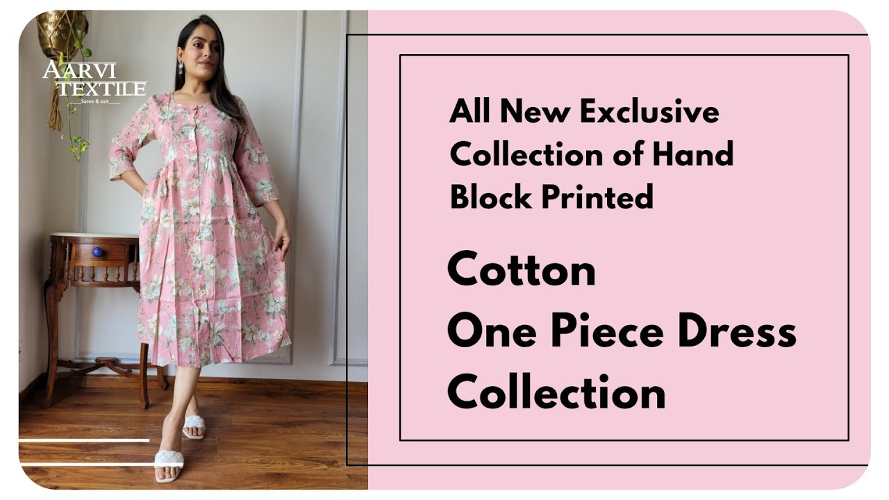 All New Exclusive Collection of Hand Block Printed Cotton One Piece ...